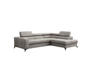 Fun Möbel AMADEO Ecksofa Schlafsofa, Stoff, sandgrau, Ottomane rechts ...