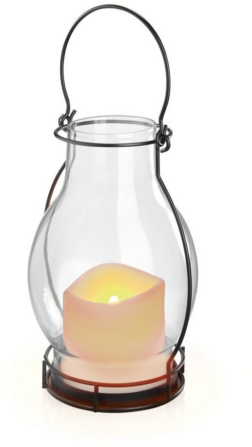 Esotec Deko Dream Solar-Laterne Echtglas Flammeneffekt IP44 (102081) ab ...