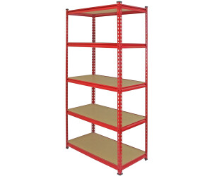 MonsterShop Z-Rax 5-stufiges Regal 90cm, rot, 5er-Pack (Z-Rax) ab 329 ...