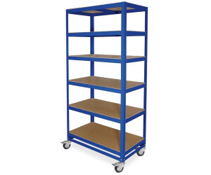 BRB Kommissionierwagen 6 Ebenen, 900x500x1920mm, blau RAL 5010 (75206 ...