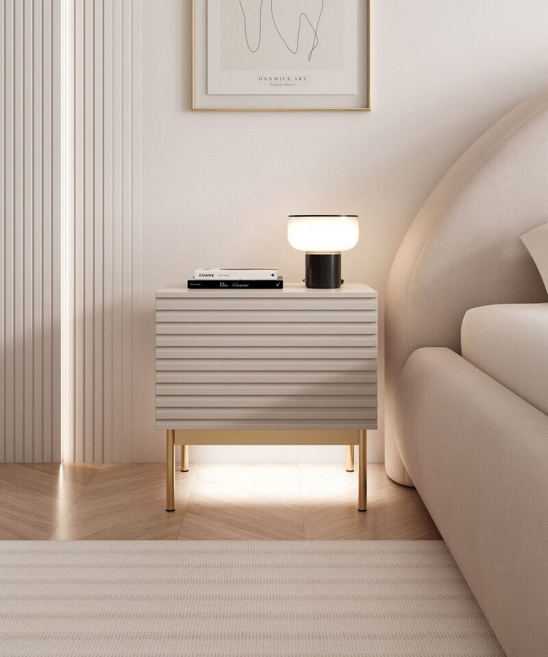 Selsey Linearis Nachttisch mit LED, kaschmirgrau, 46cm ab 149,99 ...
