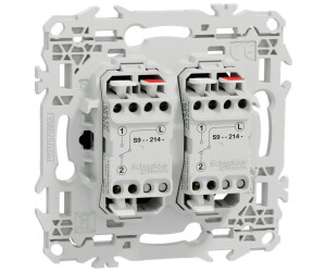 Schneider Electric Odace Doppelwechselschalter oder Taster 10AX ...