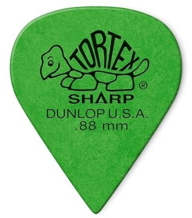 Jim Dunlop Tortex Sharp Plektren grün 0,88mm 72er-Pack (23412088033) ab ...