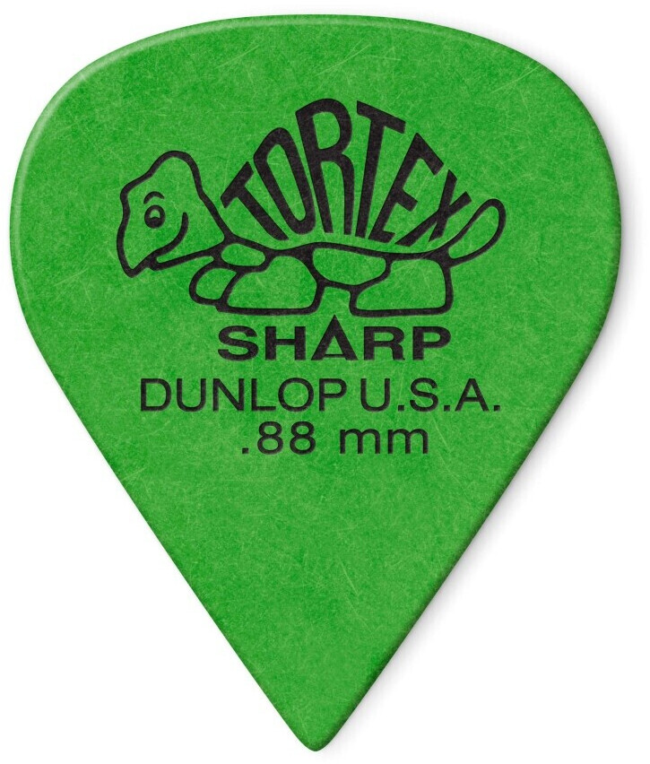 Jim Dunlop Tortex Sharp Plektren grün 0,88mm 72er-Pack (23412088033) ab ...