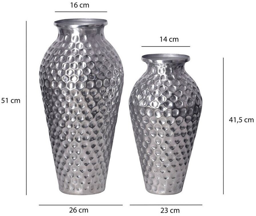 Wohnling Vasen 2er-Set Amphore, Aluminium, silber (WL7.178) ab 123,95 ...