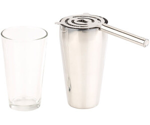 Rosenstein & Söhne Boston-Cocktailshaker-Set aus Edelstahl mit Glas, 6 ...