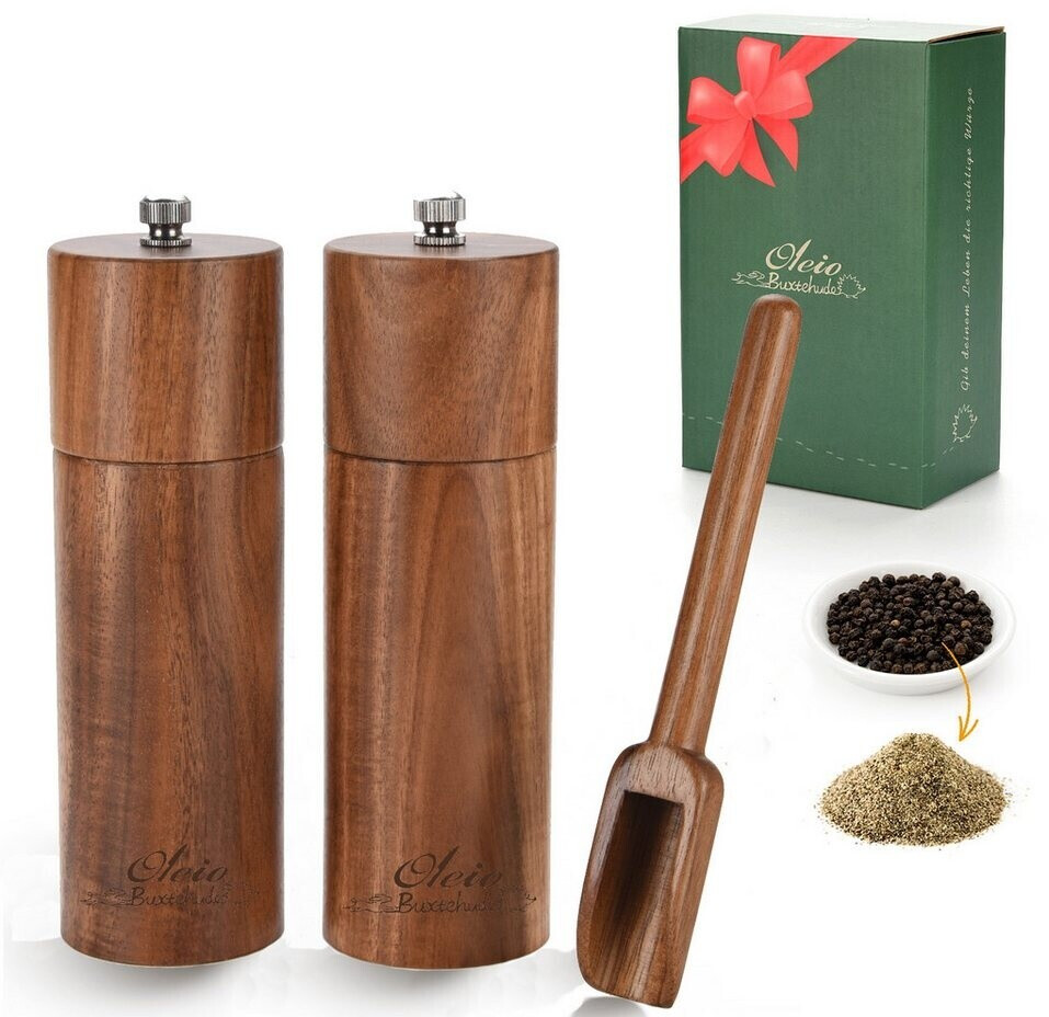 Oleio Buxtehude Igel Salz- und Pfeffermühlen-Set, Akazienholz ...