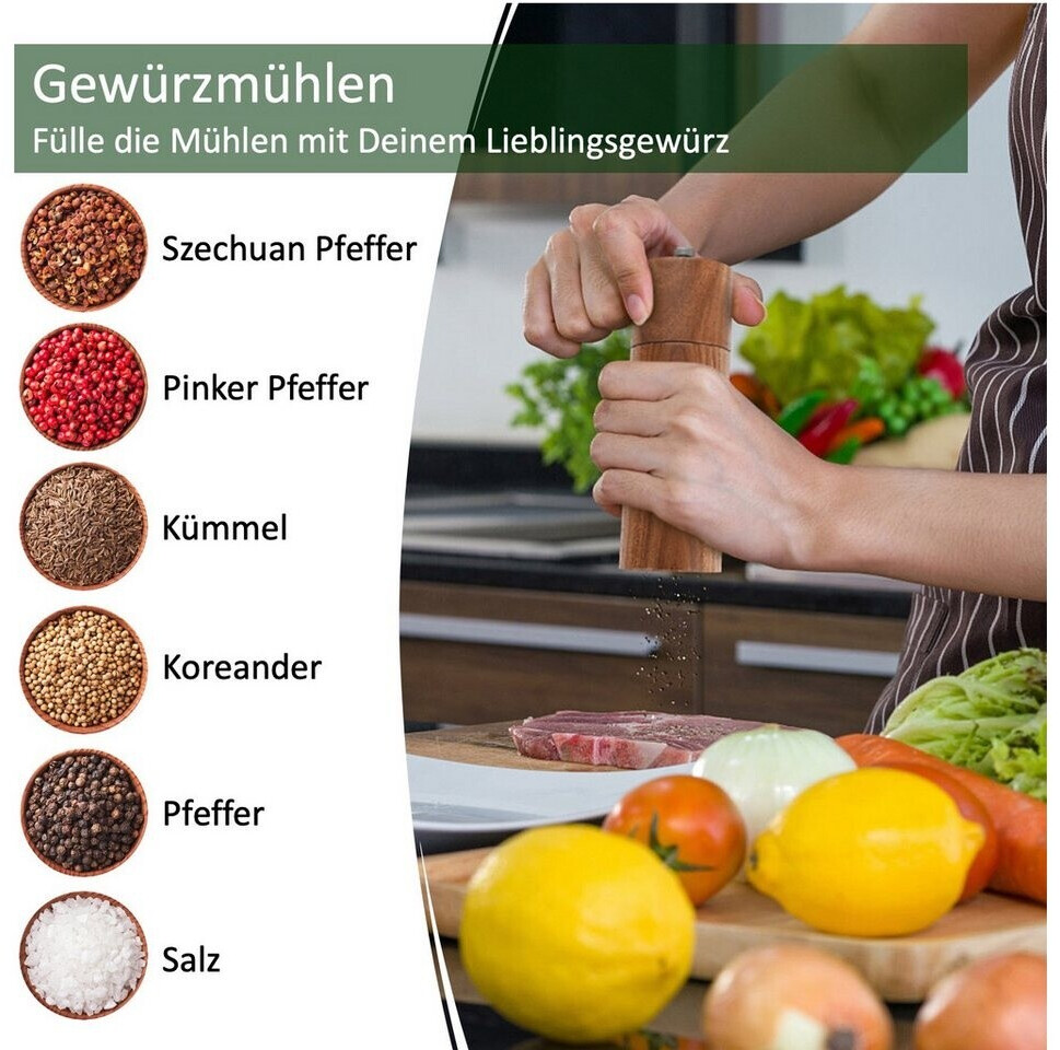 Oleio Buxtehude Igel Salz- und Pfeffermühlen-Set, Akazienholz ...