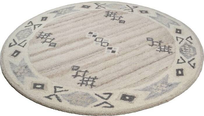 Theko Royal Berber Wollteppich, handgeknüpft, Schurwolle, beige (470330 ...