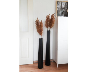 Vivanno HYDRON Bodenvase Fiberglas, schwarz matt, 11x11x80cm (410110380 ...