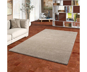 Snapstyle Palace Hochflor Shaggy Teppich taupe, 100x100cm, 36mm Flöhe ...