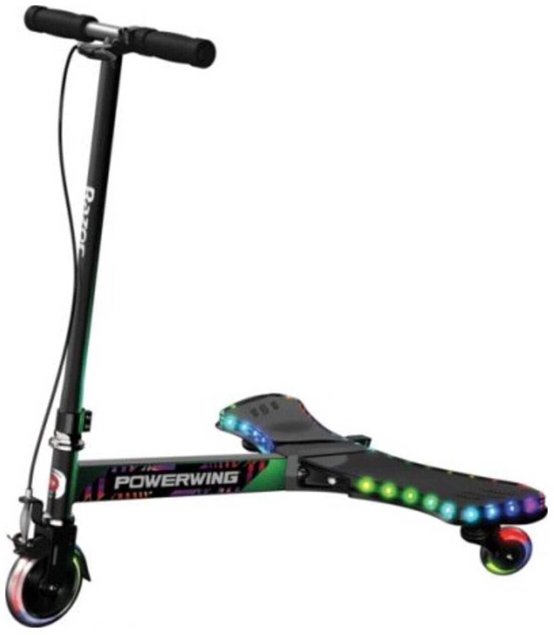 Razor PowerWing Lightshow Caster Scooter, schwarz, Kinder (PowerWing ...
