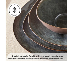 Karaca Bonn Reactive Steingut-Geschirrset, 24-teilig, 6 Personen (153 ...