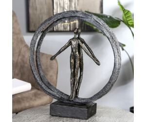 Casablanca by Gilde Skulptur "Paar im Ring" Polyresin bronzefarben/grau ...