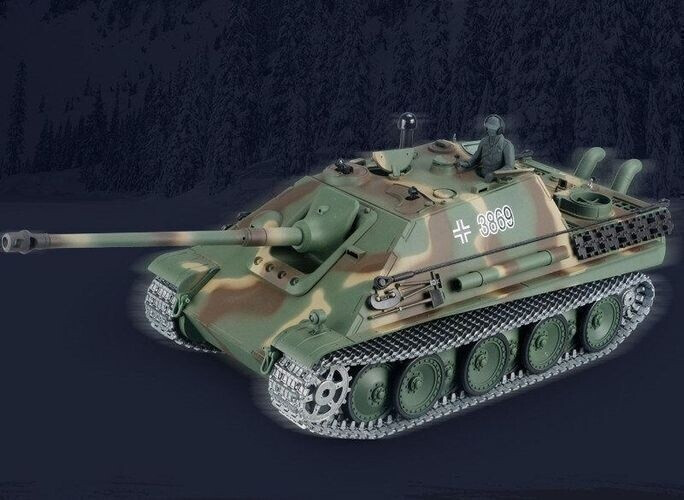 ES-Toys Jagdpanther RC-Panzer 1:16 Rauch & Sound, Stahlgetriebe, 2,4GHz ...