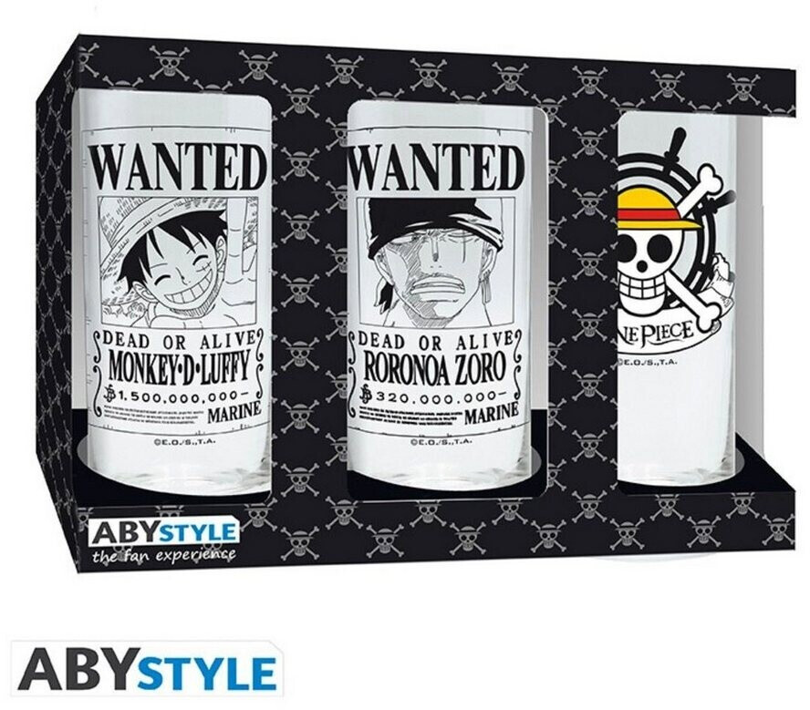 ABYstyle One Piece Luffy, Zoro & Skull Gläser-Set 3er-Pack (199801) ab ...
