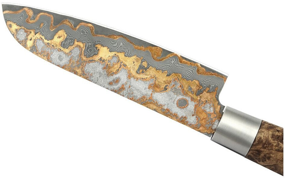 Zayiko MysticMagma Santokumesser 12,5cm Damaststahl Kupfer-Bronze ...