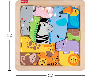 Fisher-Price Holz-Tierpuzzle mit Formensortierer, 13 Teile (JFG10) ab ...