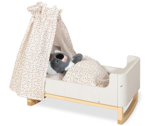 Pinolino Puppenwiege „Malea" mit Bettzeug-Set, Buche, rosa/weiß (253432 ...