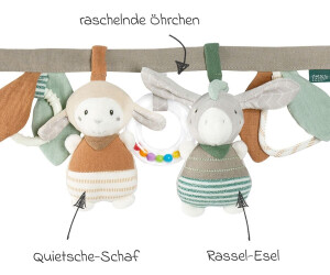 Fehn Kinderwagenkette mit Rassel & Quietsche, Esel & Schaf (438031) ab ...