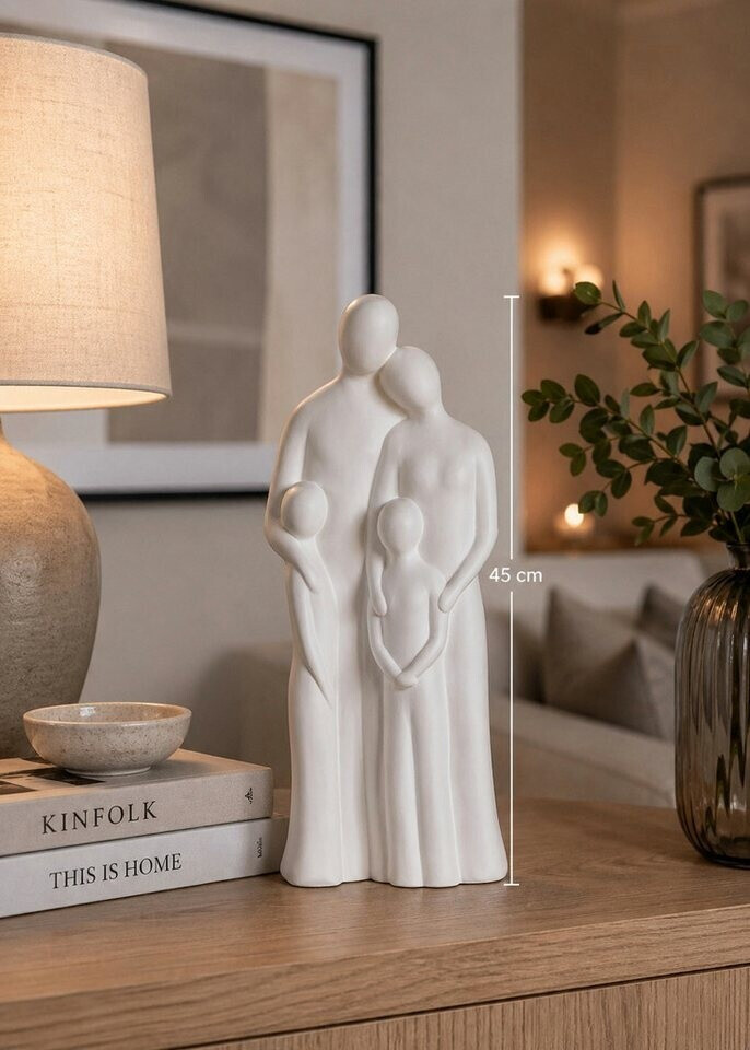 Gilde Skulptur „Familienharmonie" Keramik, cremeweiß, 45cm (30379) ab ...