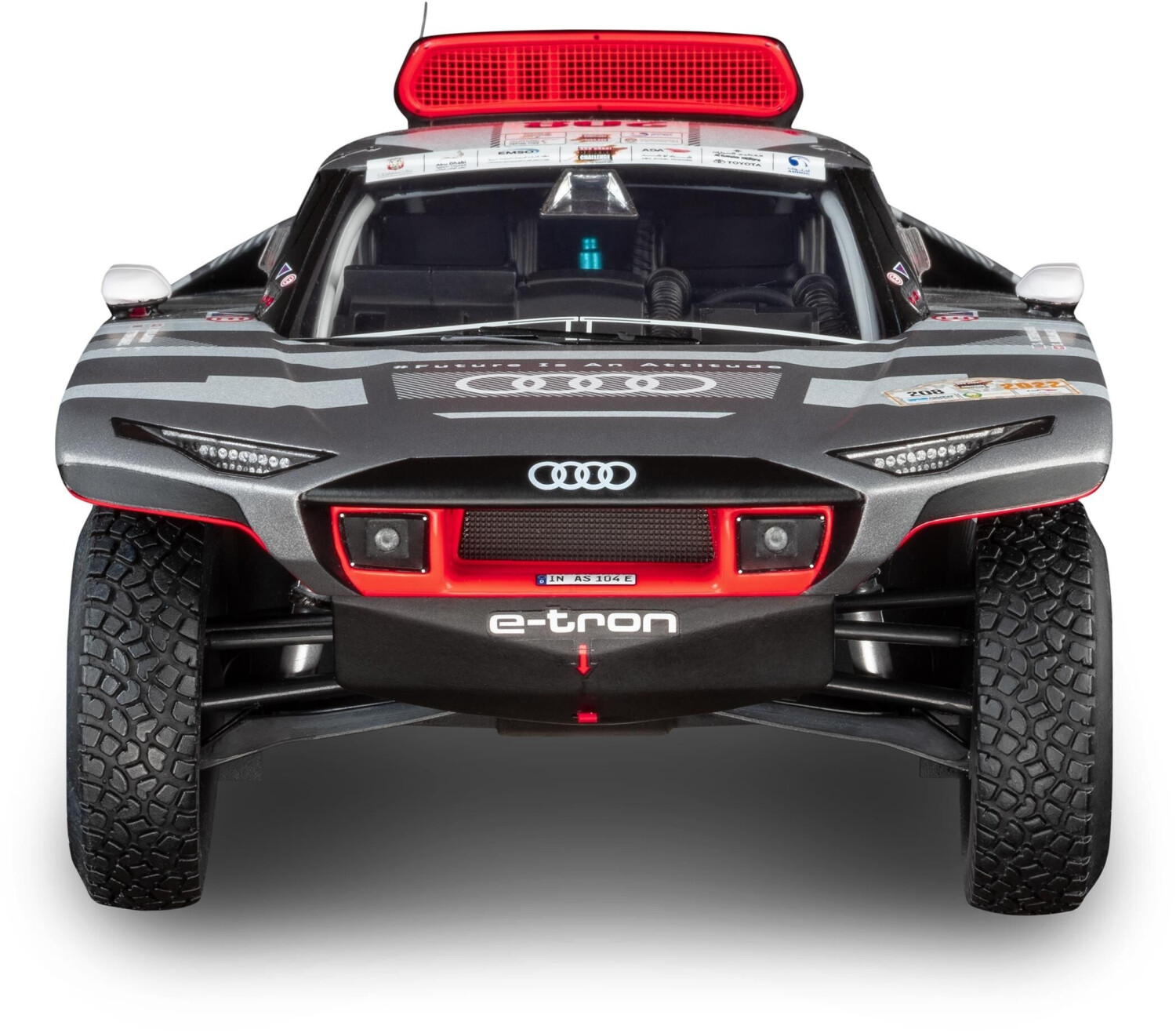 Audi RS Q e-tron #208 Modellauto 1:18, Peterhansel/Boulanger, Abu Dhabi ...