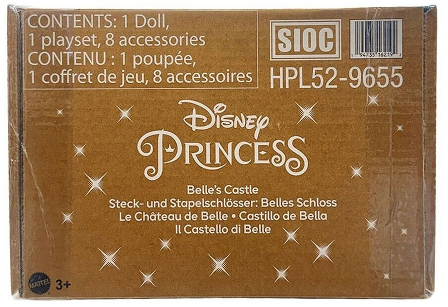 Mattel Disney Princess Belle Schloss Spielset, tragbar, mit Puppe ...