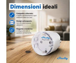 Shelly Plug S Gen3 MTR Enchufe Inteligente Wi-Fi, blanco, pack x5 desde ...