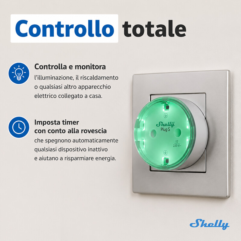 Shelly Plug S Gen3 MTR Prise Intelligente Wi-Fi, blanc, lot de 5 au ...