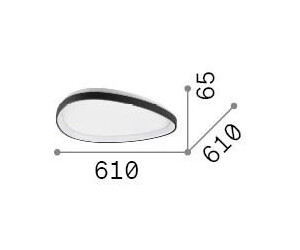 IDEAL LUX Gemini LED-Deckenleuchte schwarz 61cm, 30W, 2700K (341477) ab ...