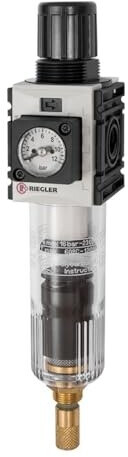 Riegler FUTURA-mini Filterregler PC, Kompaktmano, G 1/4, 0,5-10 bar ...