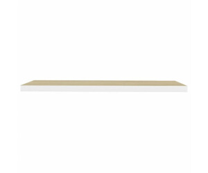 vidaXL Schweberegal Eichenoptik und weiß 90x23,5x3,8cm MDF (326582) ab ...