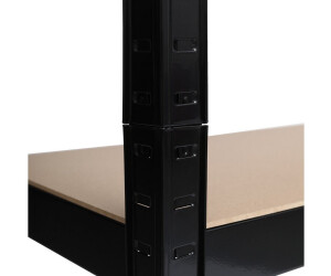 Schulte Schwerlastregal 4 MDF-Böden, 180×90×40cm, schwarz (Stecksystem ...