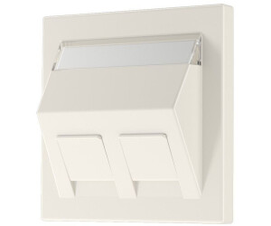 Jung Bike Modular-Jack-Abdeckung Serie LS, 2-fach, Schriftfeld, platin ...