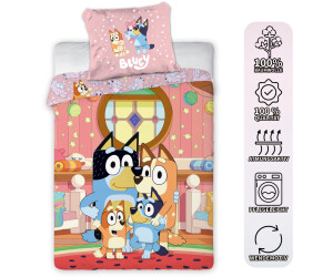 BrandMac Bluey "Familie" Wende-Bettwäsche-Set 135x200cm, 80x80cm ...