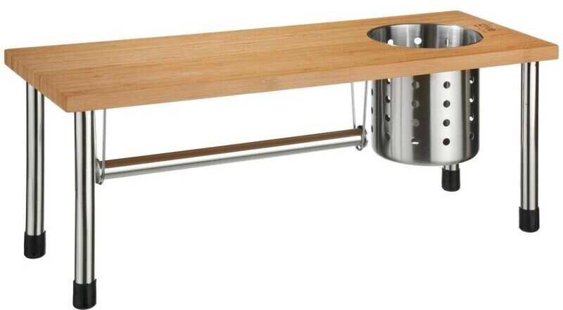 JJA Küchenregal Bambus 55cm, Utensilien & Küchenrollenhalter (Naturel ...