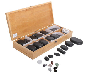Promafit Hot Stone Massage-Set Wärmegerät 18L, 64 Steine, digitales ...