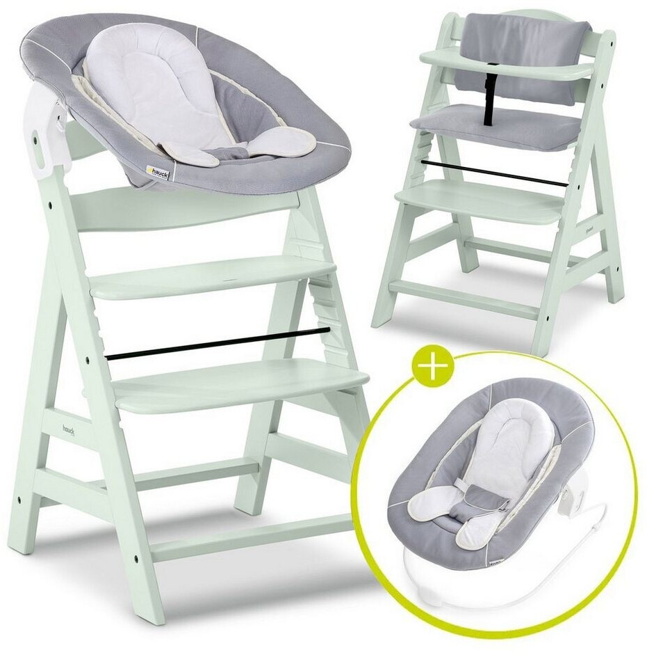 Hauck Alpha Plus Mint Newborn Set, 4-tlg., Hochstuhl + 2in1 Babyaufsatz ...