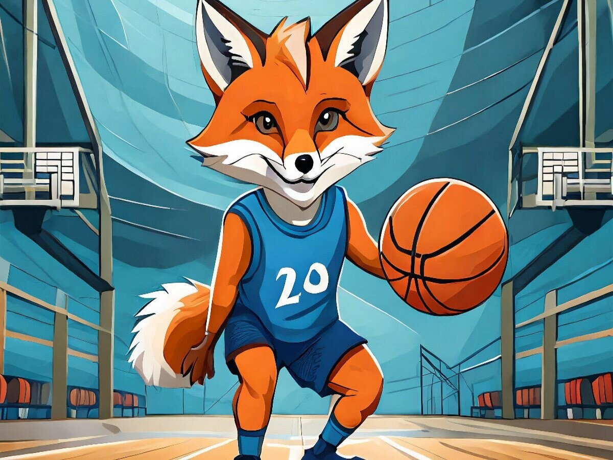 Calvendo Puzzle „Ein Schlaufuchs spielt Basketball" 1000 Teile, 64x48cm ...