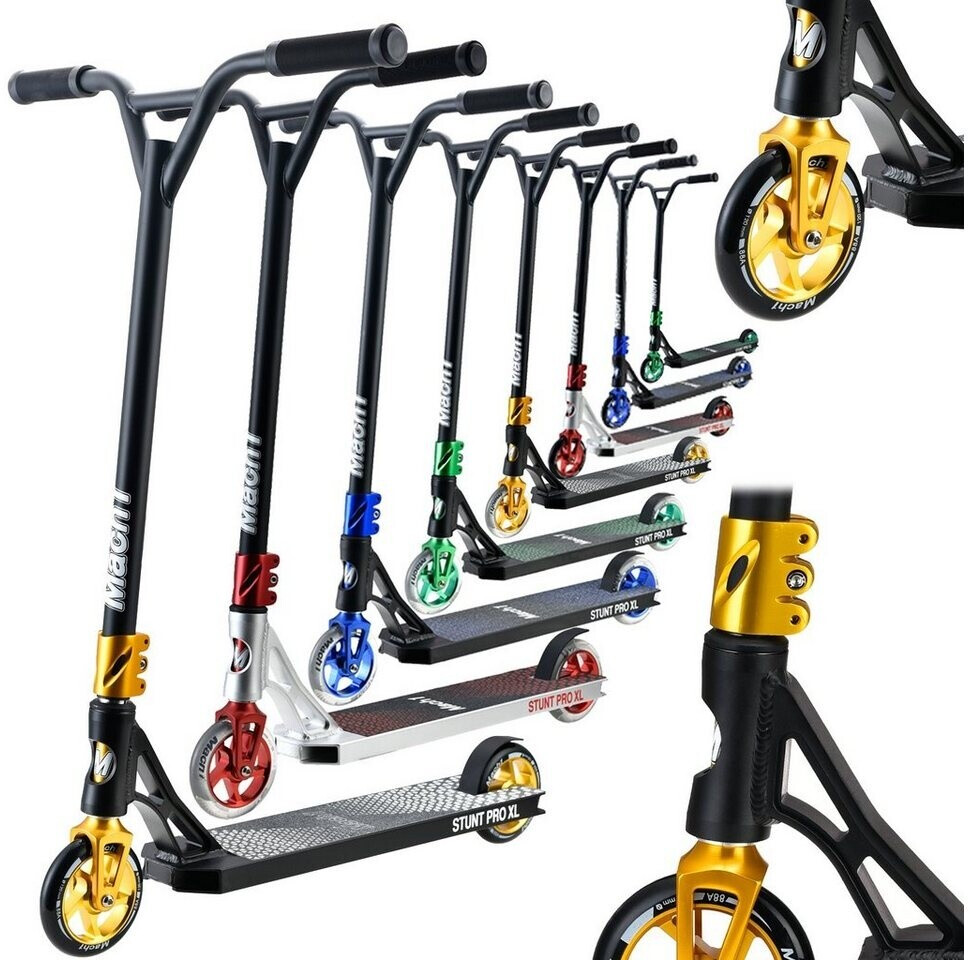 Mach1 Stunt Scooter 360° Lenkung, 120mm Rollen, ABEC 9, schwarz-gold ...