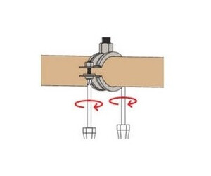 Fischer Massivrohrschelle FRSM 2½" M10/M12 galvanisch verzinkt mit EPDM ...