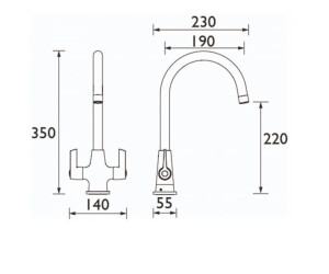 Buy Bristan Echo EasyFit Mono Sink Mixer, swivel spout, brushed nickel ...