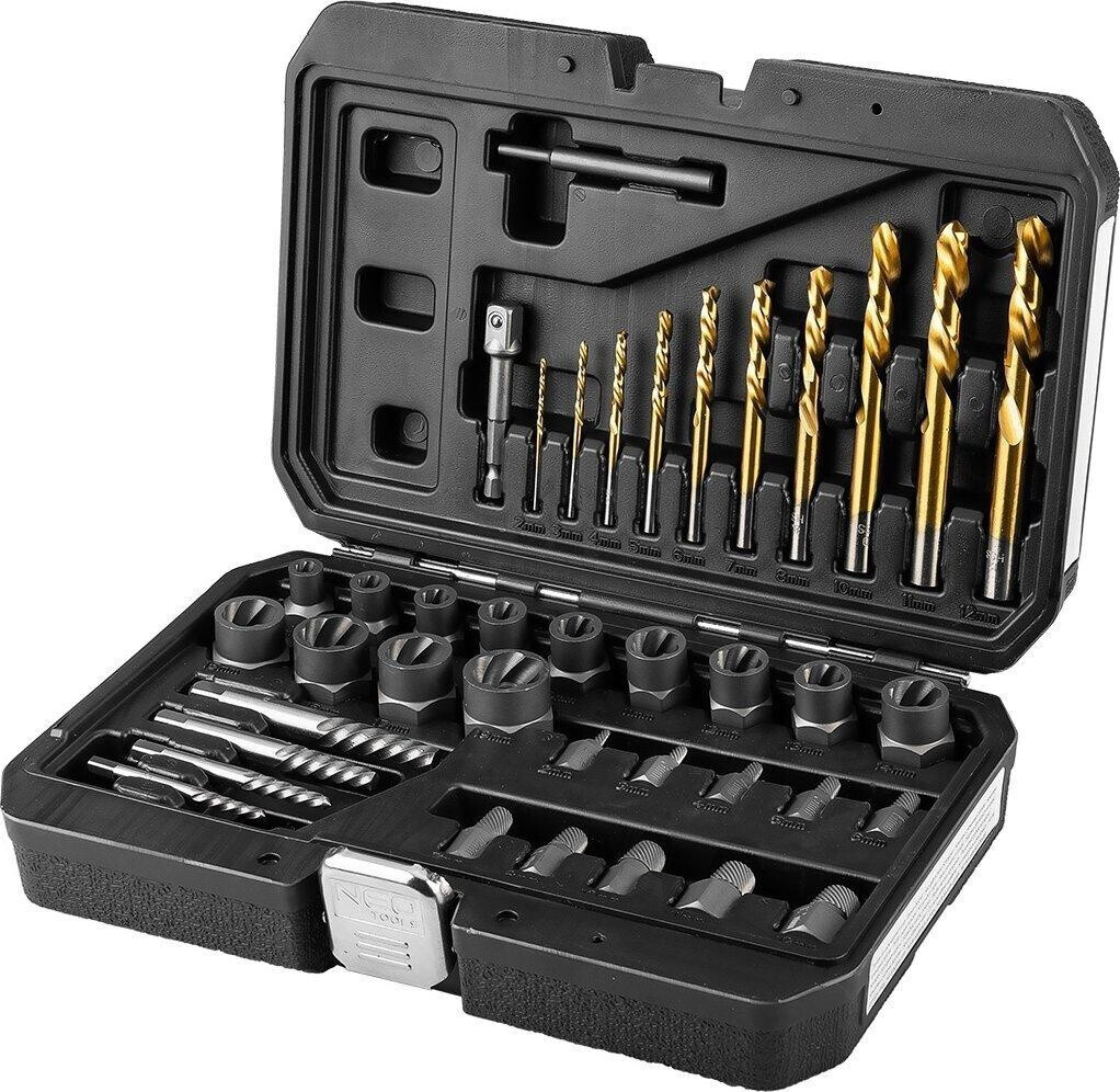 Neo Tools Schrauben-Ausdreher-Set 40-tlg. CRV/CRMO/S2 mit Metallbohrern ...