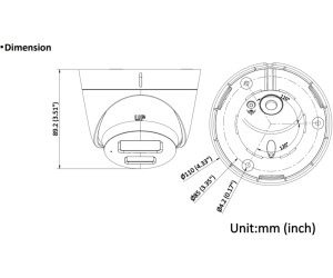 Hikvision HWI-T240HA-LUC IP-Turret-Kamera 4MP Smart Hybrid Light Außen ...