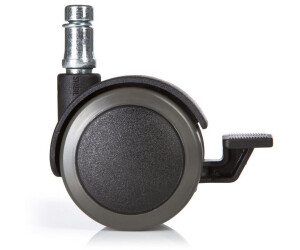 HJH Office ROLO STOP Stuhlrollen für Hartböden 11mm/50mm, schwarz, 5er ...