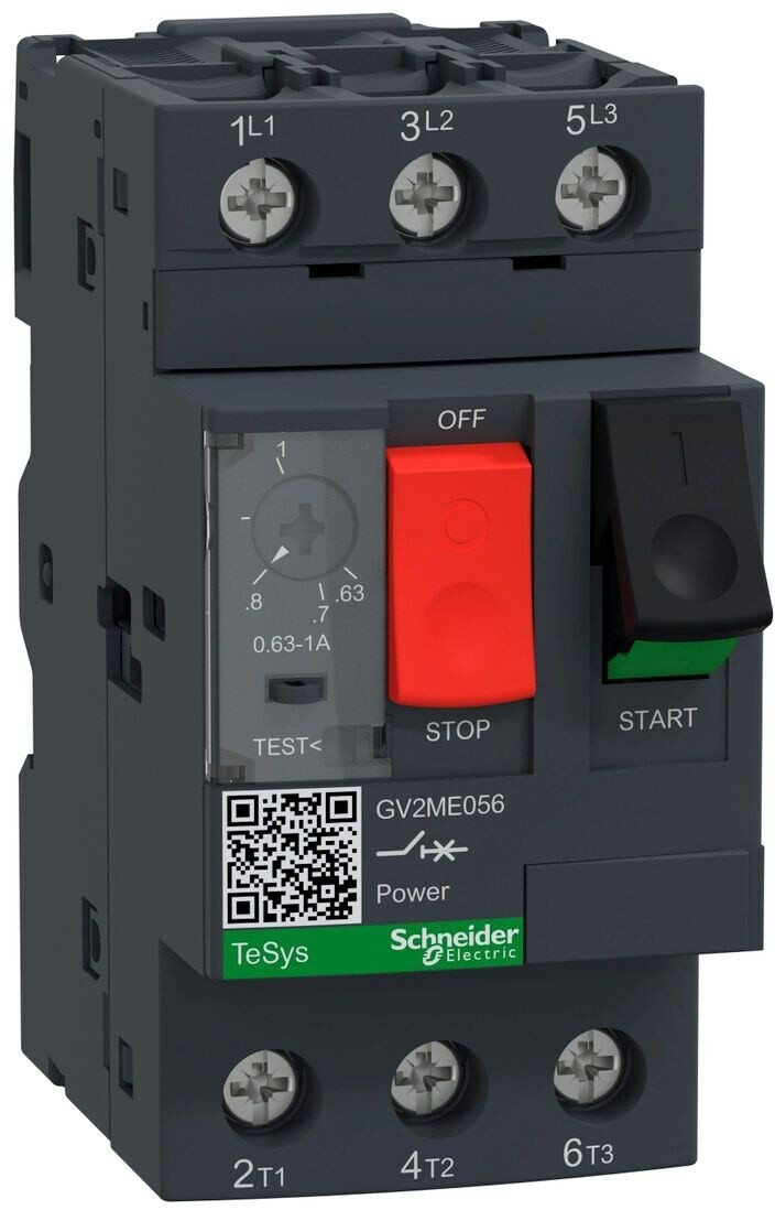 Schneider Electric GV2-ME Disjoncteur Moteur 0,63-1A 3 pôles ...
