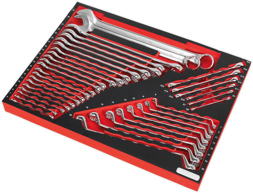 Buy Sealey Premier Platinum Spanner Set with Tool Tray, 35pc (TBTP03 ...