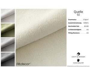 ALTDECOR Razon-L1 Ecksofa L-Form, Bouclé, beige, 190x160x70cm ...