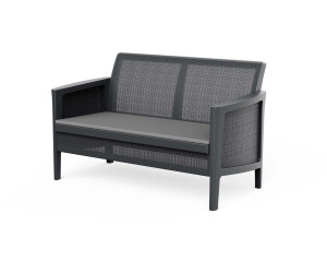 Keter Atlas Forma Garten-Lounge-Set 4-teilig, Graphit, mit Kissen ...