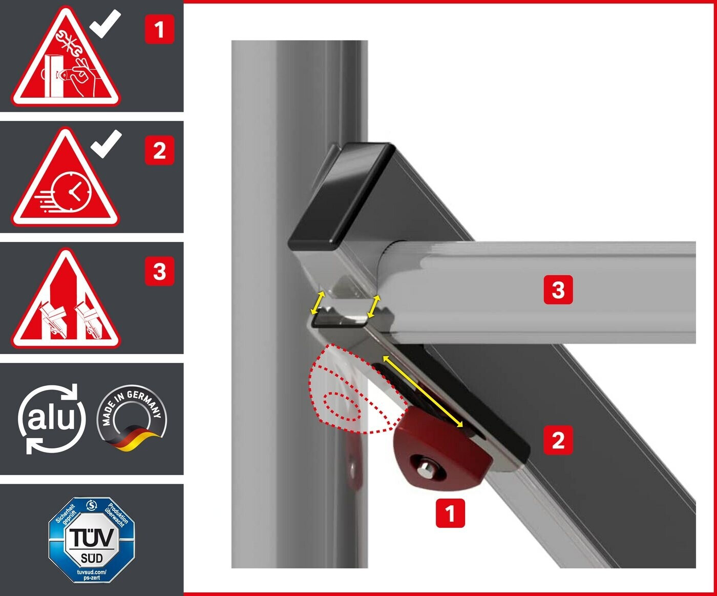 ALTEC Rollfix 2.0 400 échafaudage roulant avec roulettes (Ø125mm ...